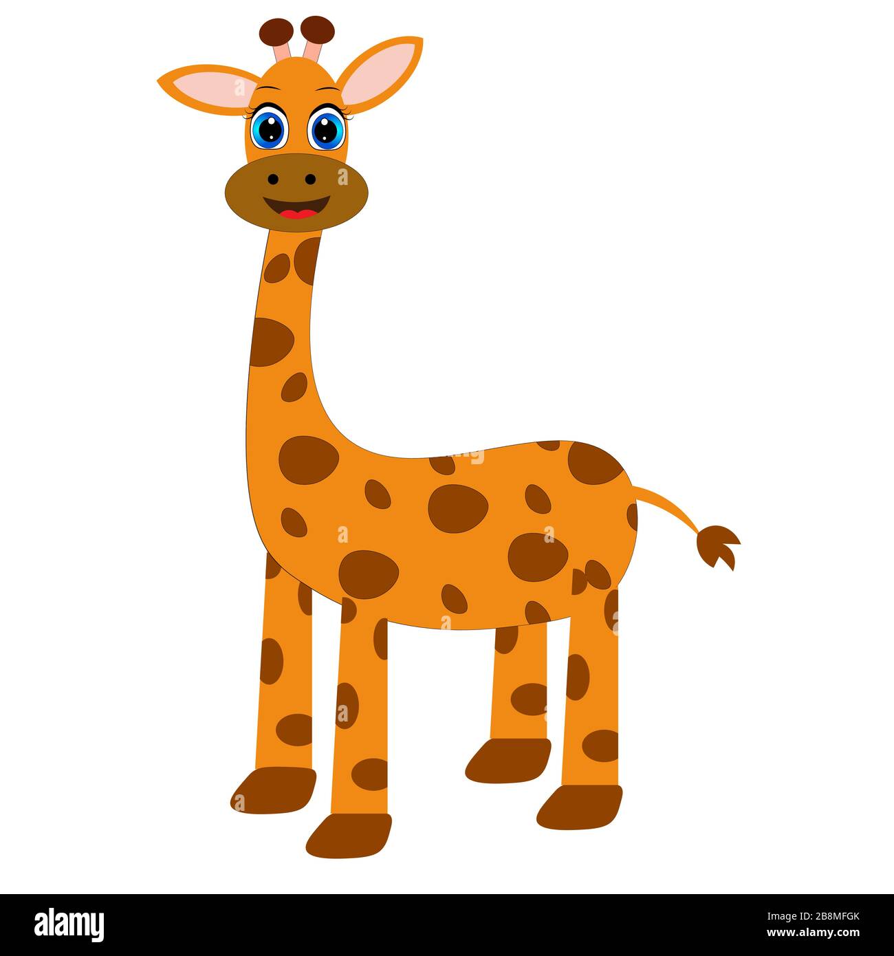 cute giraffe cartoon illustration vector Stock Vector Image & Art - Alamy
