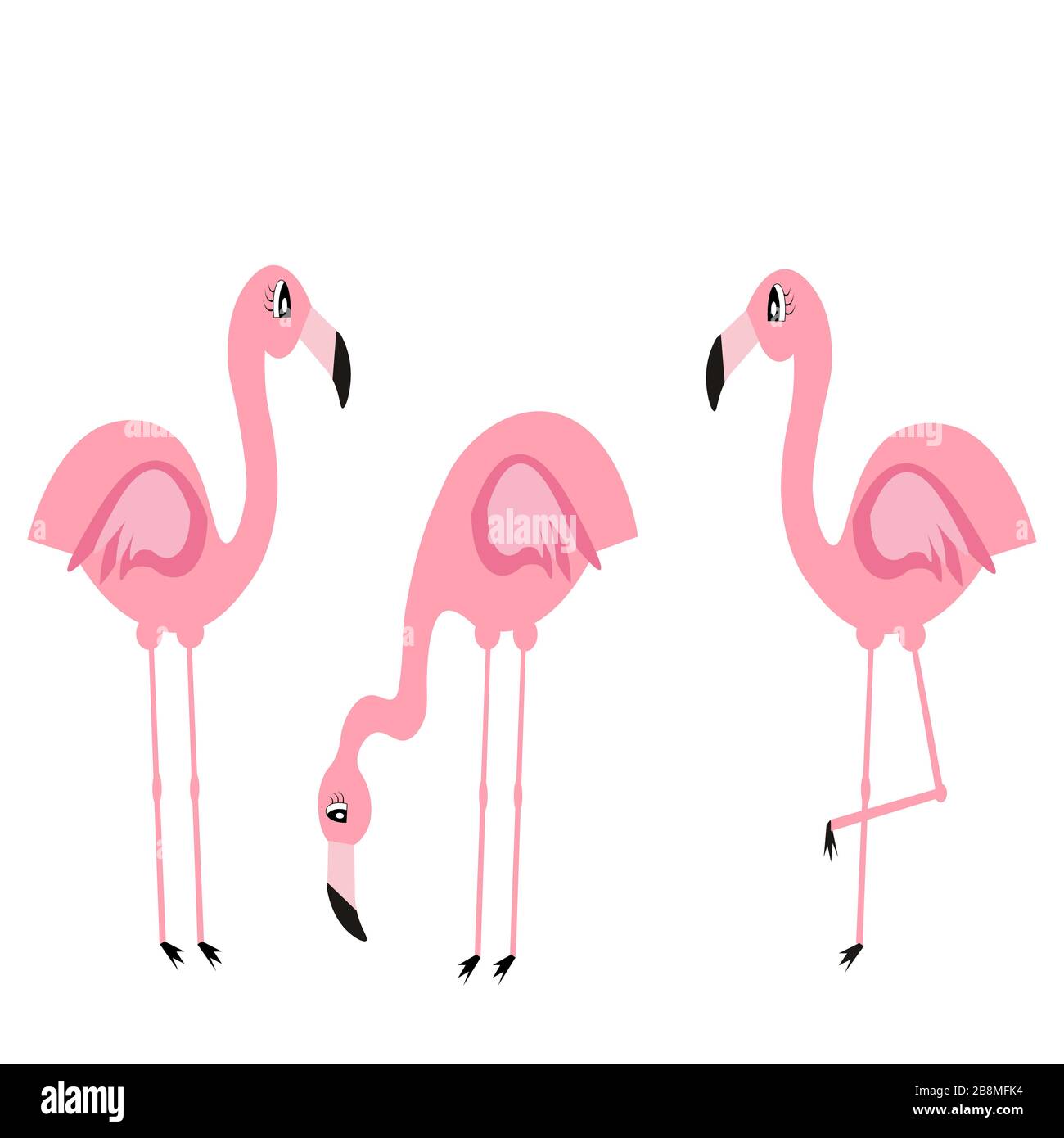 flamingo cartoon illustration vector Stock Vector Image & Art - Alamy