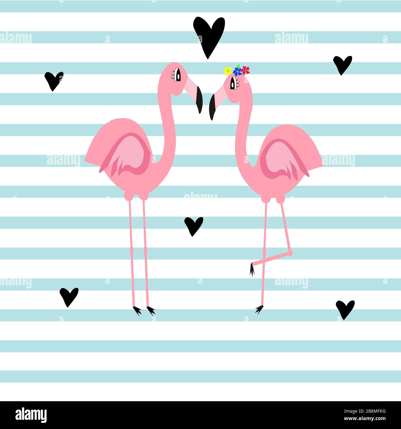 flamingo cartoon illustration vector Stock Vector Image & Art - Alamy