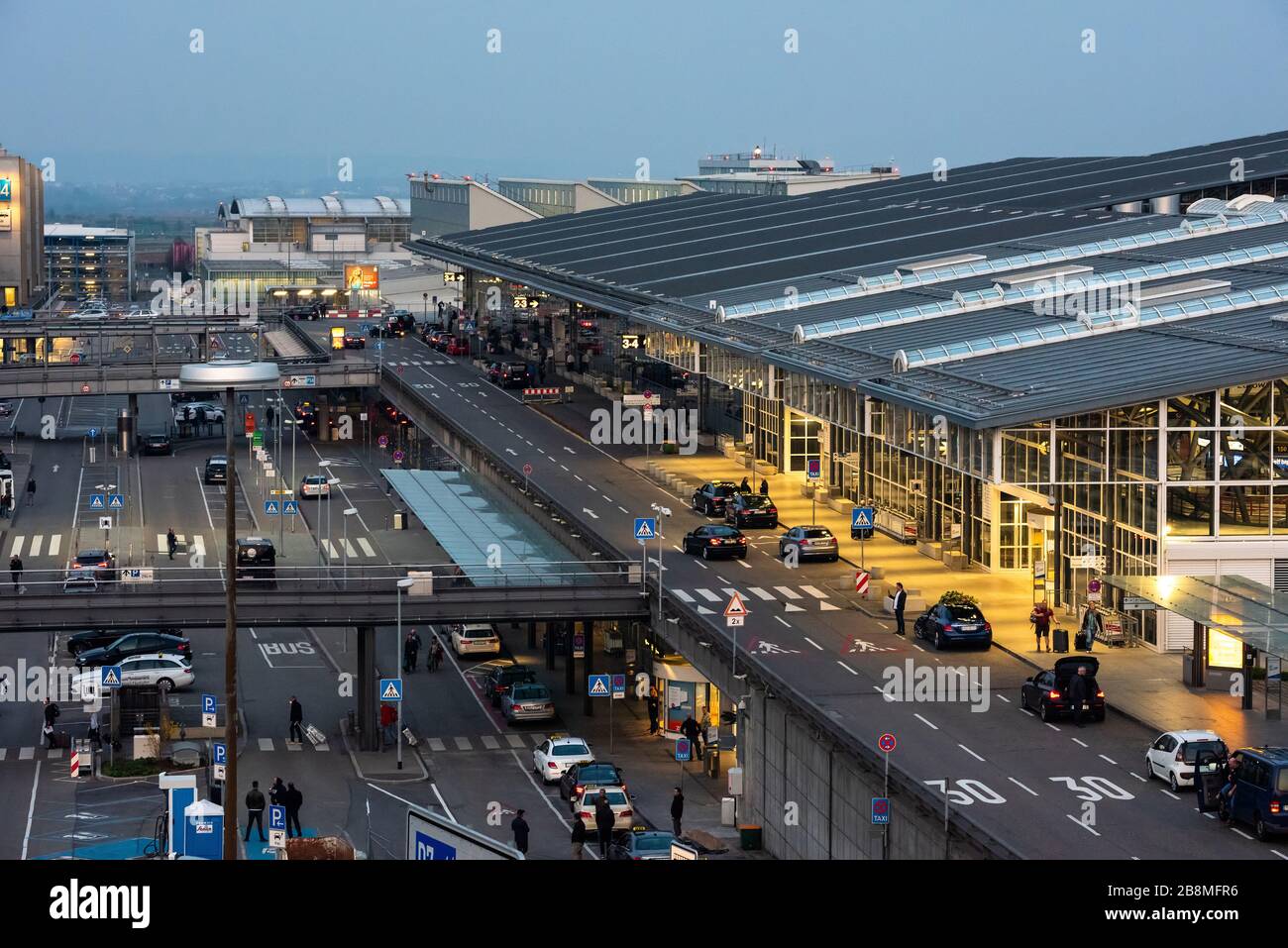 The airport terminal of Stuttgart Airport, due to the coronavirus ...