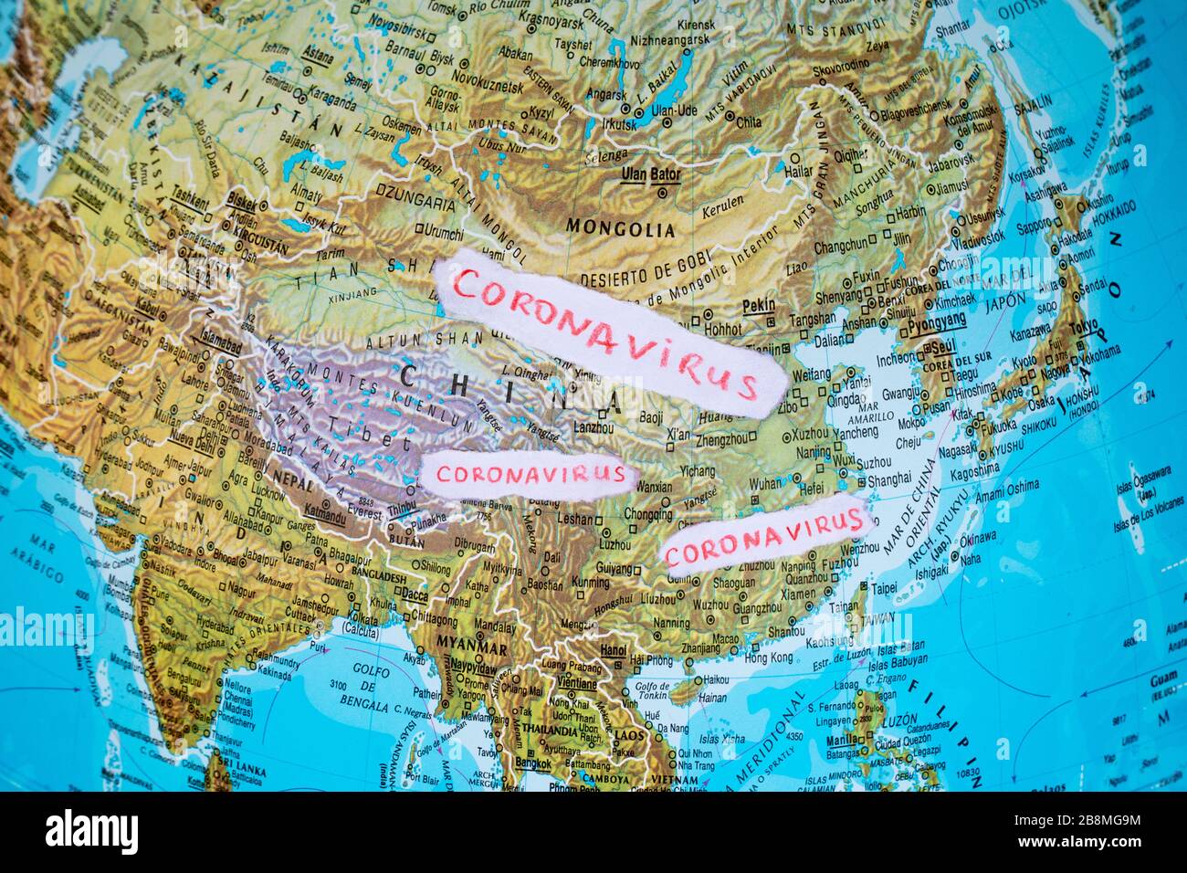 Covid-19 map of China Coronavirus contagion causing epidemic or threat ...