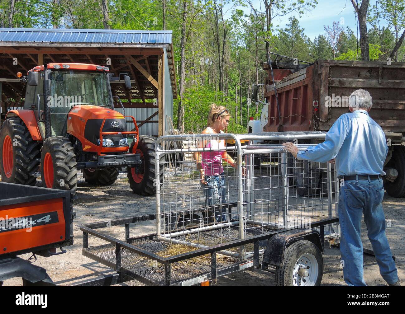 American Small Farm Workers Stock Photo - Alamy