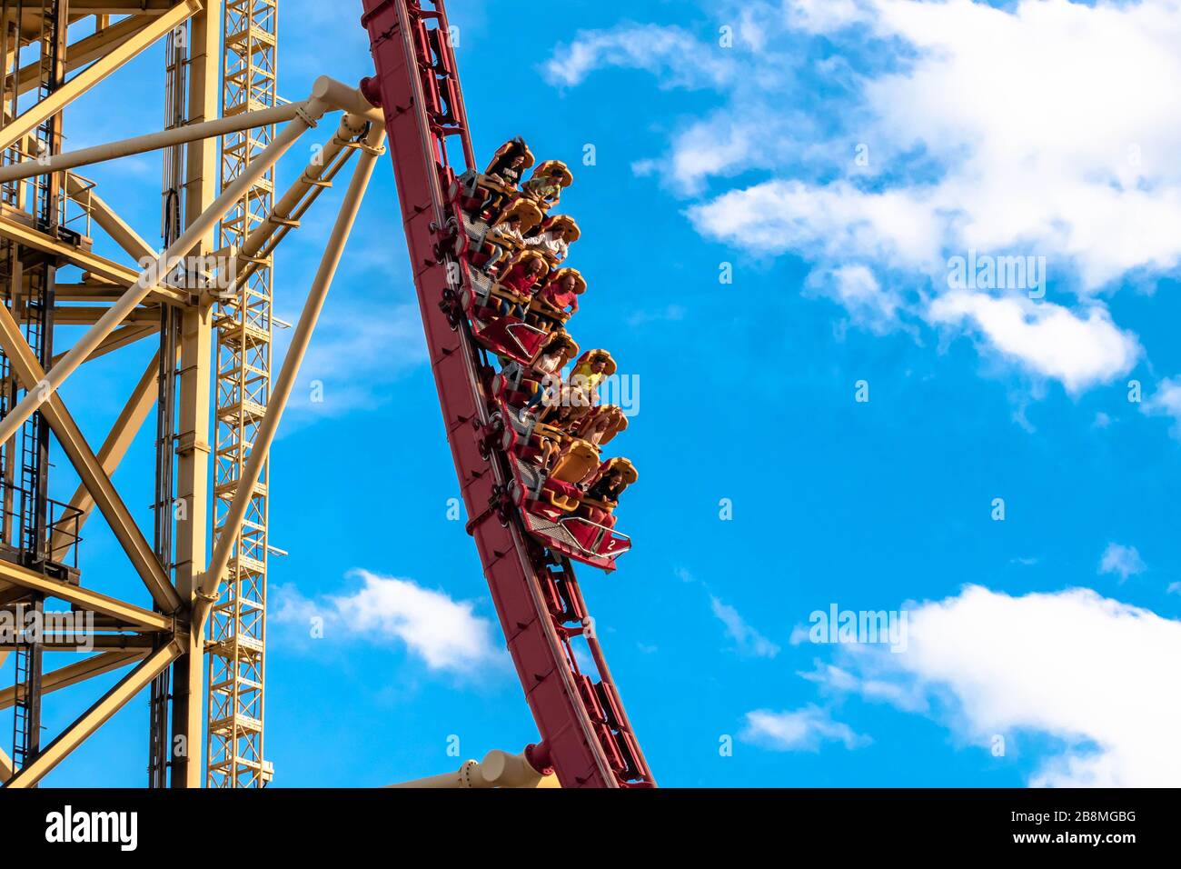 Orlando, Florida. March 02, 2020. People enjoying Hollywood Rip Ride ...