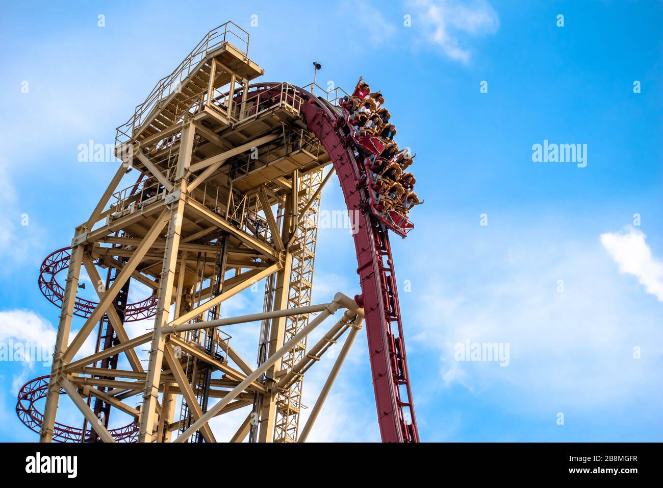 Orlando, Florida. March 02, 2020. People enjoying Hollywood Rip Ride ...