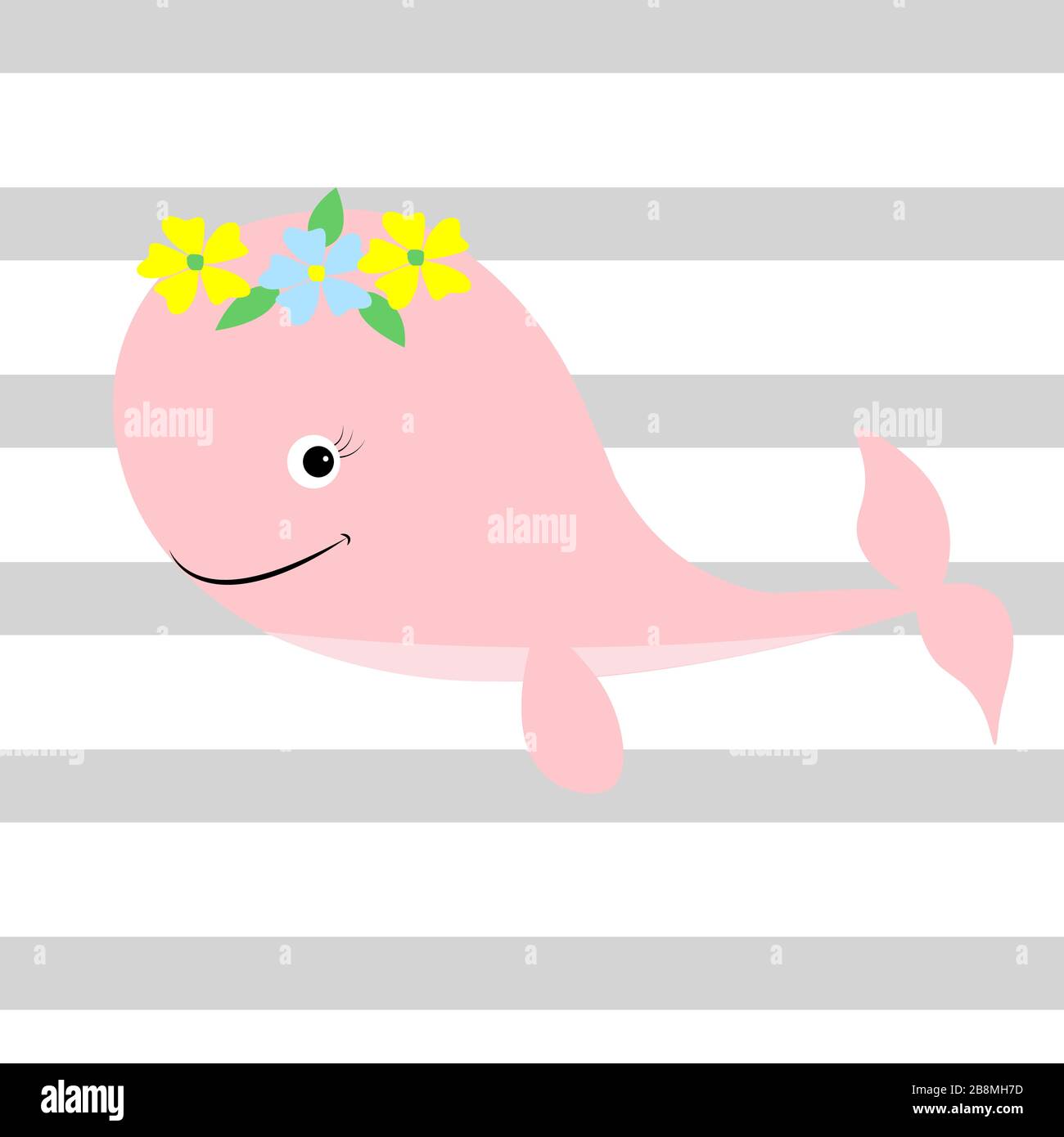 cute whale cartoon illustration vector Stock Vector Image & Art - Alamy