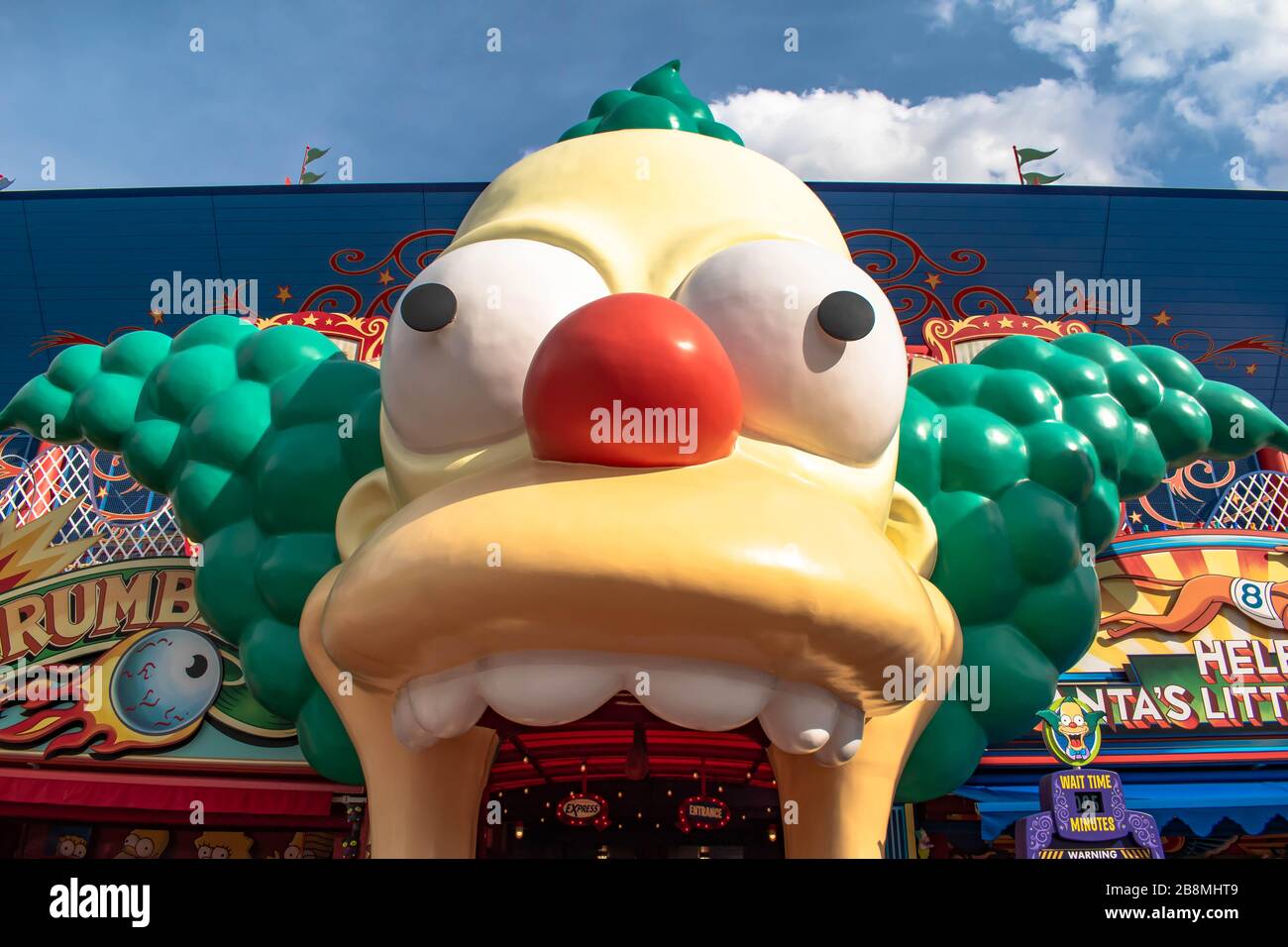 Orlando, Florida. March 02, 2020. Top view of Krusty in The simpsons ...