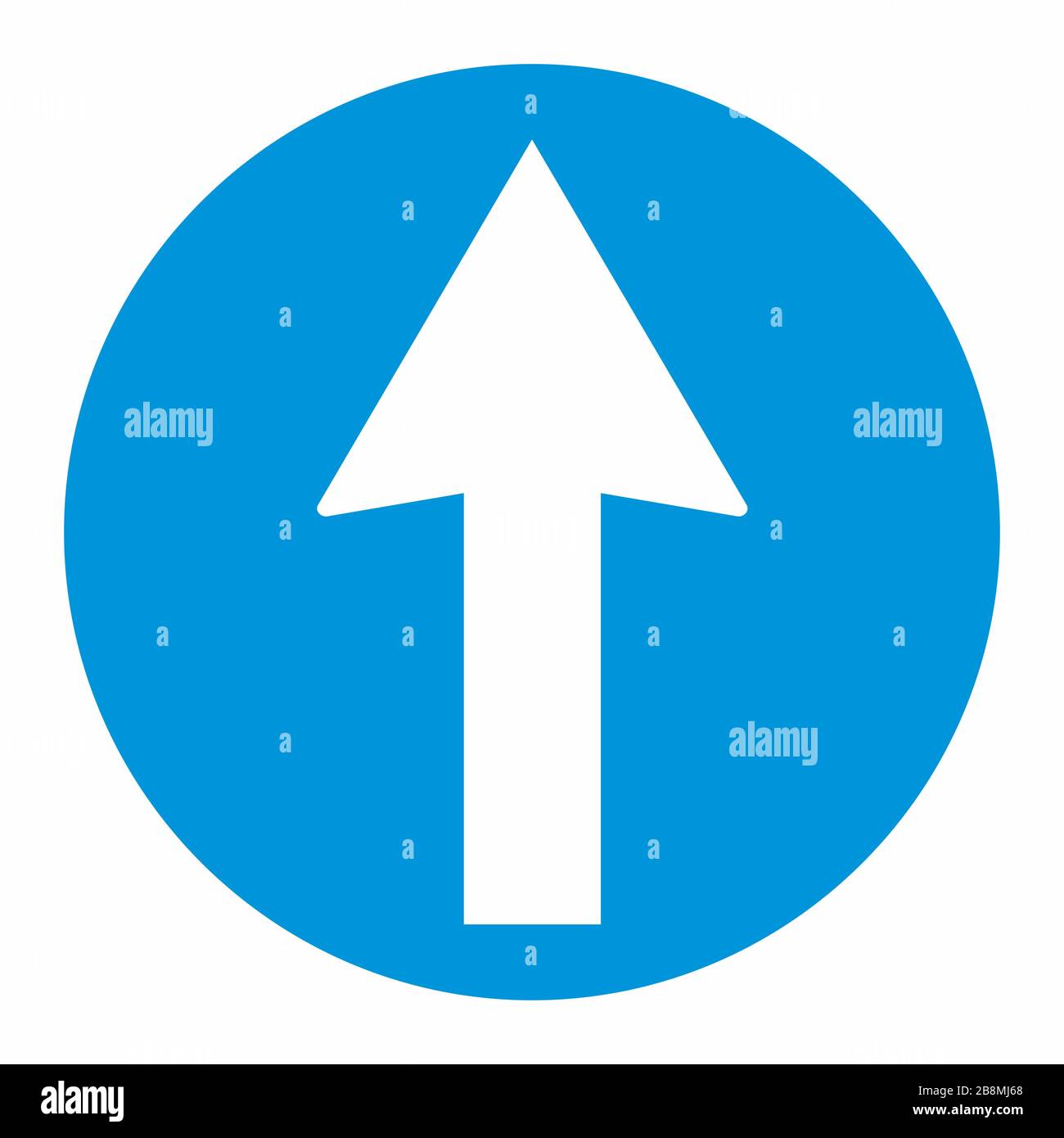 Straight ahead white arrow Stock Vector Images - Alamy