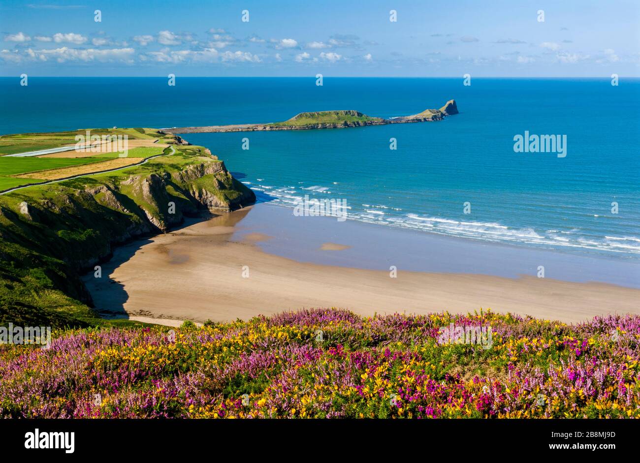 Rhossili Bay, Gower, Peninsula, Wales, UK Stock Photo - Alamy