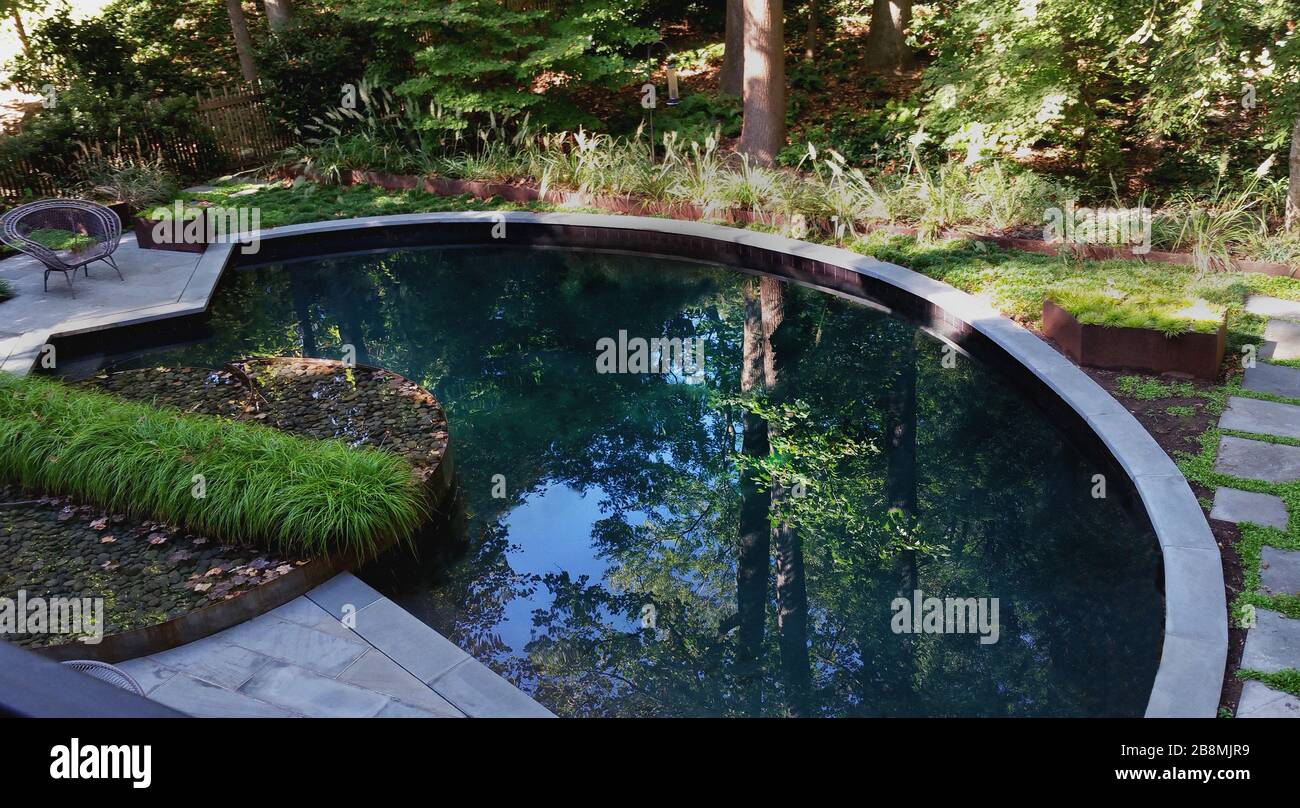 Landscape design, water feature Stock Photo - Alamy