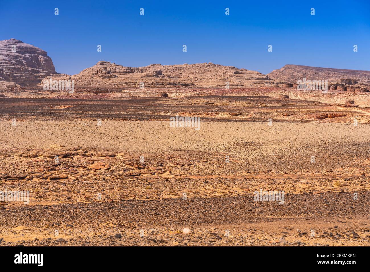 The Nawamis Burial Huts in the sandstone desert of Sinai, Egypt Stock ...
