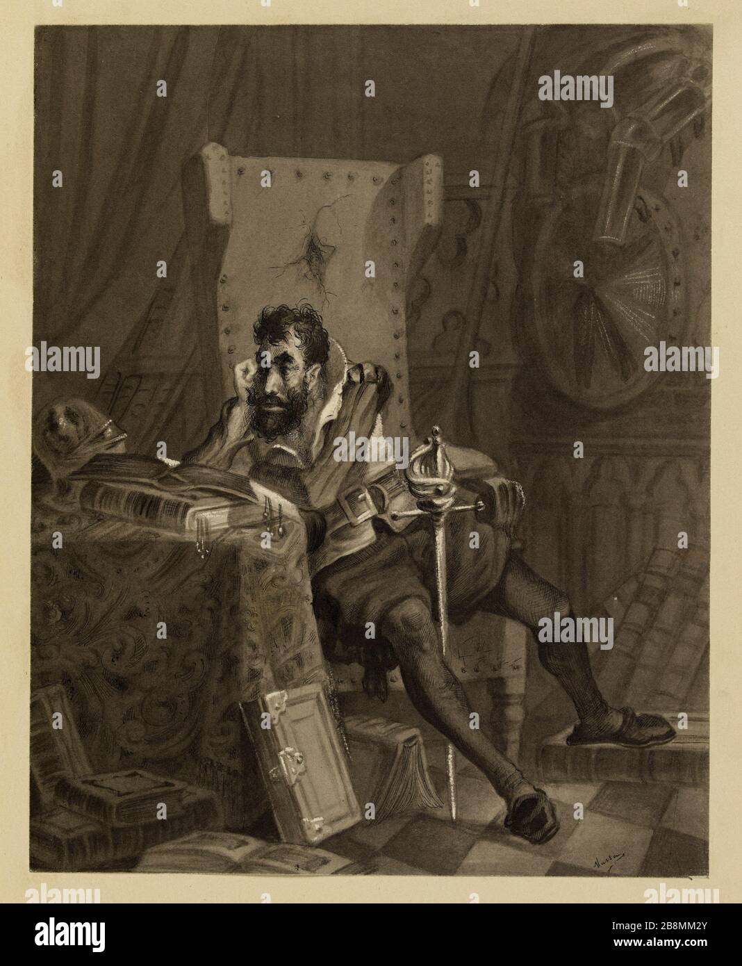 Illustration of Don Quixote of Cervantes, tome.I, Victor Masson (1849 ...