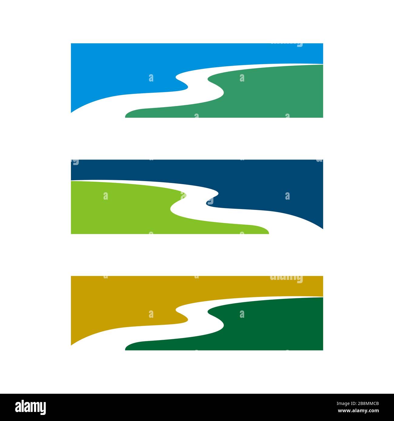 Creek or River Logo Template Illustration Design. Vector EPS 10 Stock ...