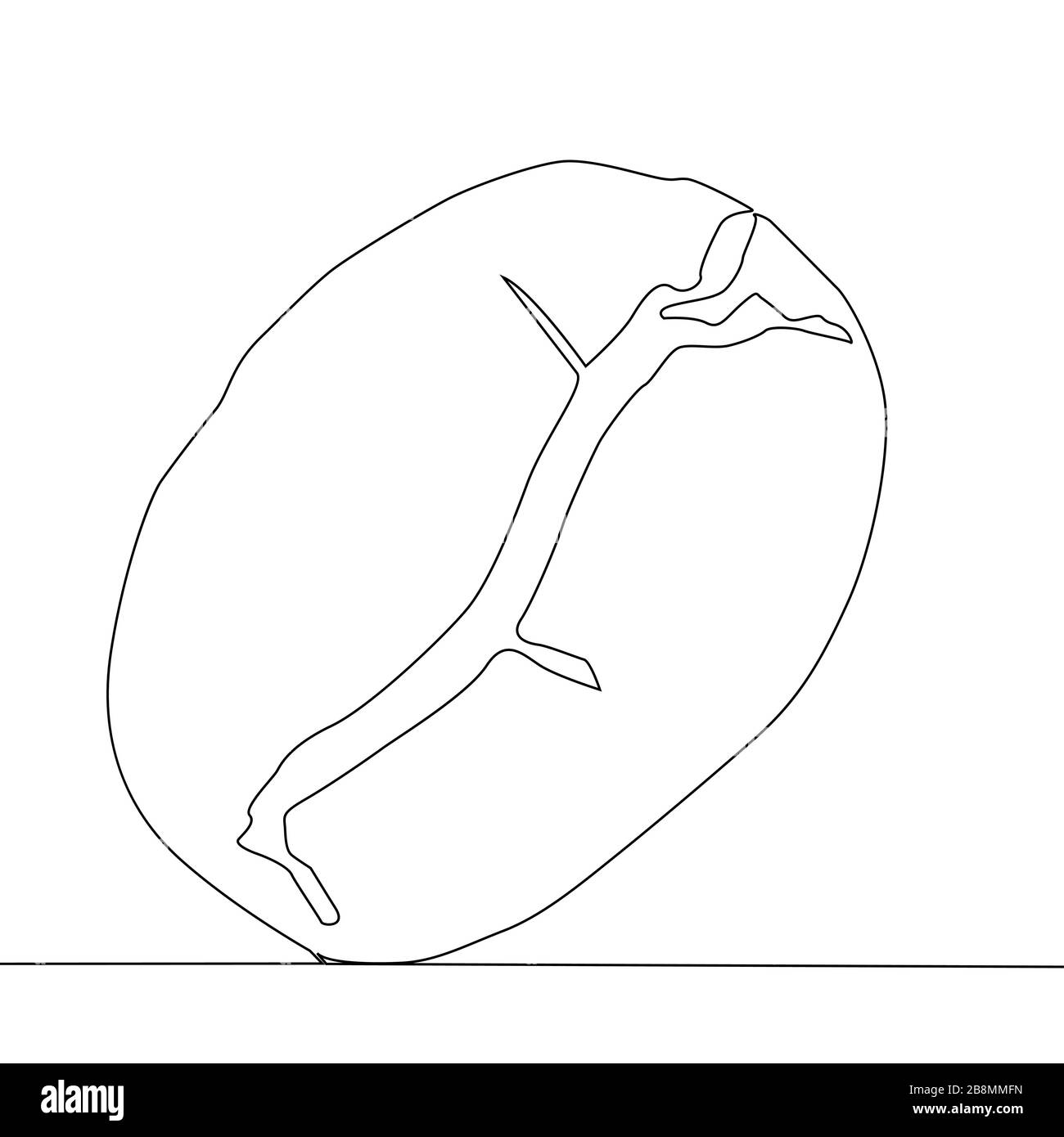 Coffee bean line icon. Coffee shop, grain, Coffee concept Stock Vector ...