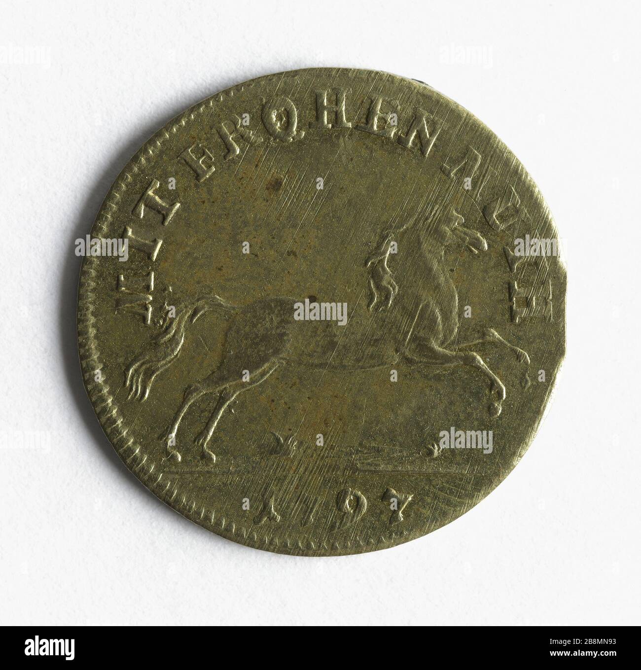 German token eagle 1797 Anonyme. Jeton allemand à l'aigle, 1797. Laiton ...