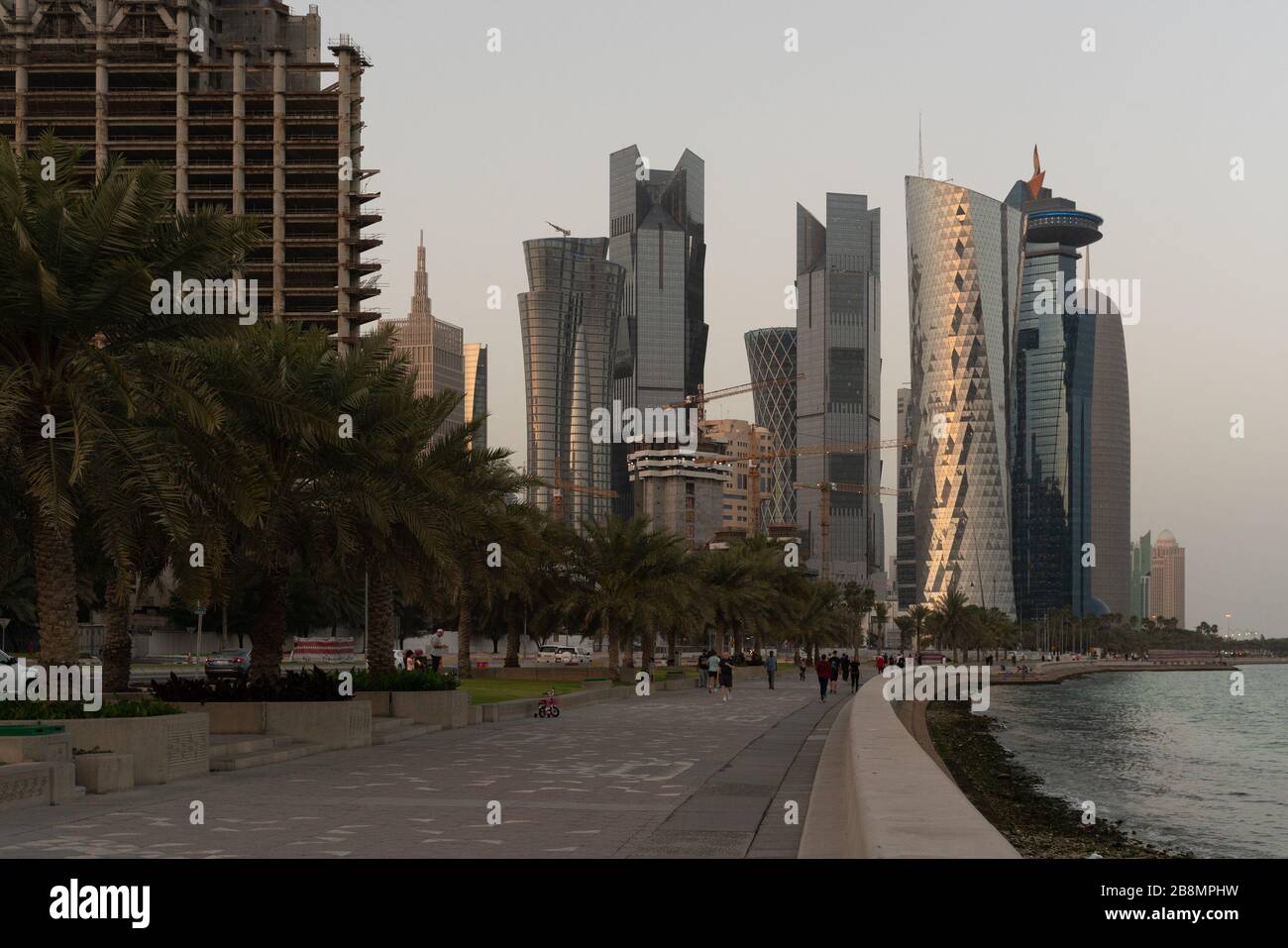 The skyline of Doha, Qatar's capital city Stock Photo - Alamy