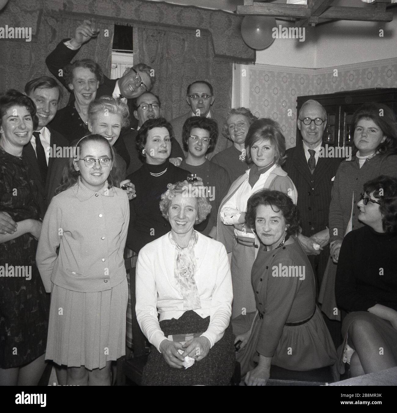 1950s party black and white hi-res stock photography and images - Alamy