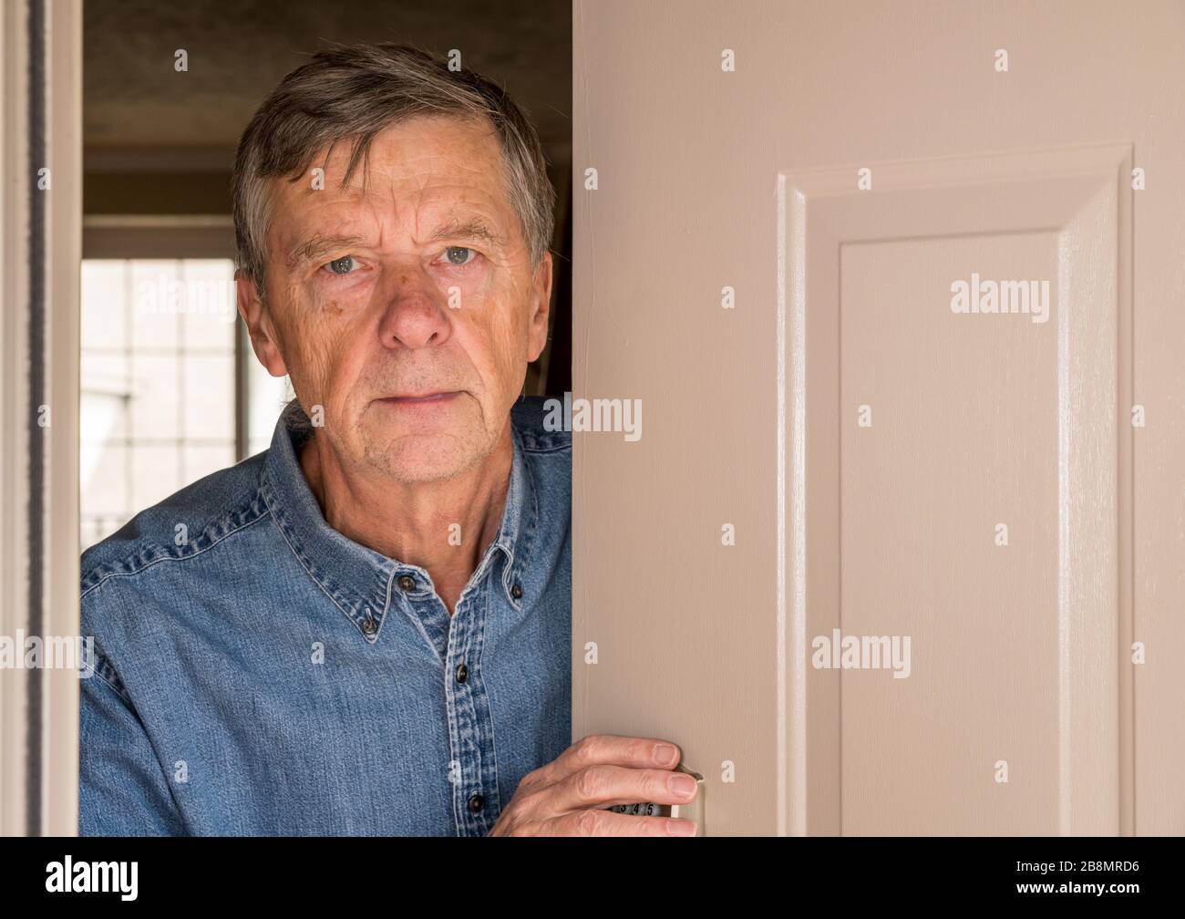 Man looking locked door hi-res stock photography and images - Alamy