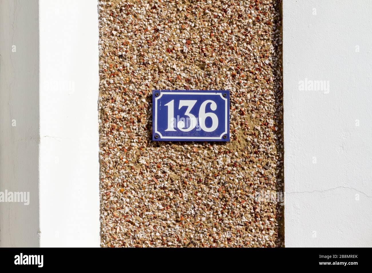 House number 136 Stock Photo - Alamy