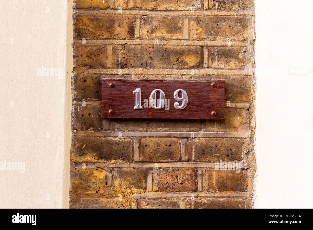 House number 109 Stock Photo - Alamy