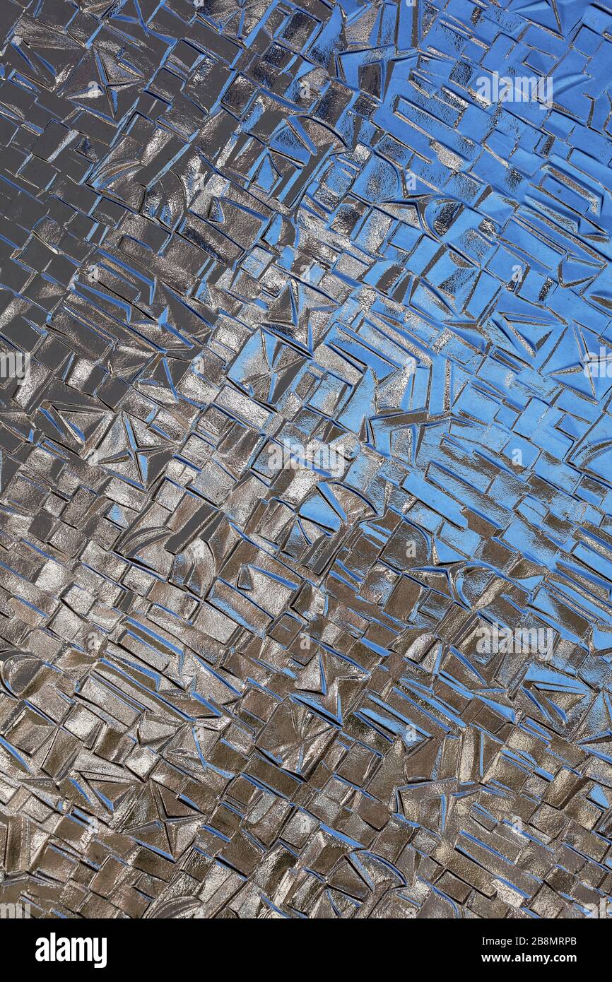 Windows glass with cubes and triangles decorated background high ...