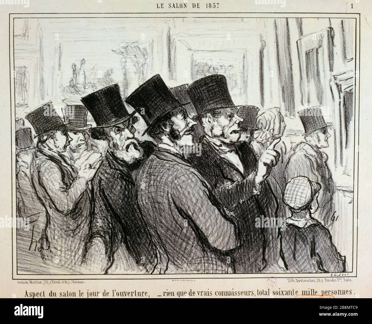 The Salon of 1857, part 1 number lounge opening day Honoré Daumier ...