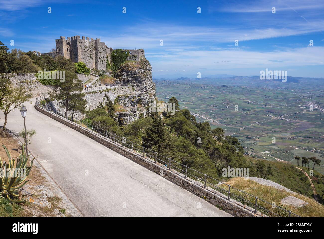 12th century Norman castle in Erice historic town also known as the ...