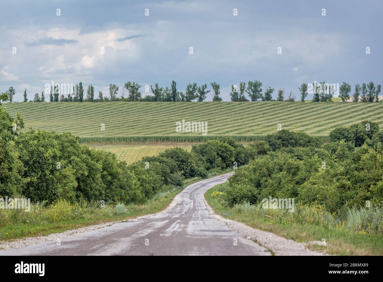 Road in rural area of Glodeni District in Moldova Stock Photo - Alamy