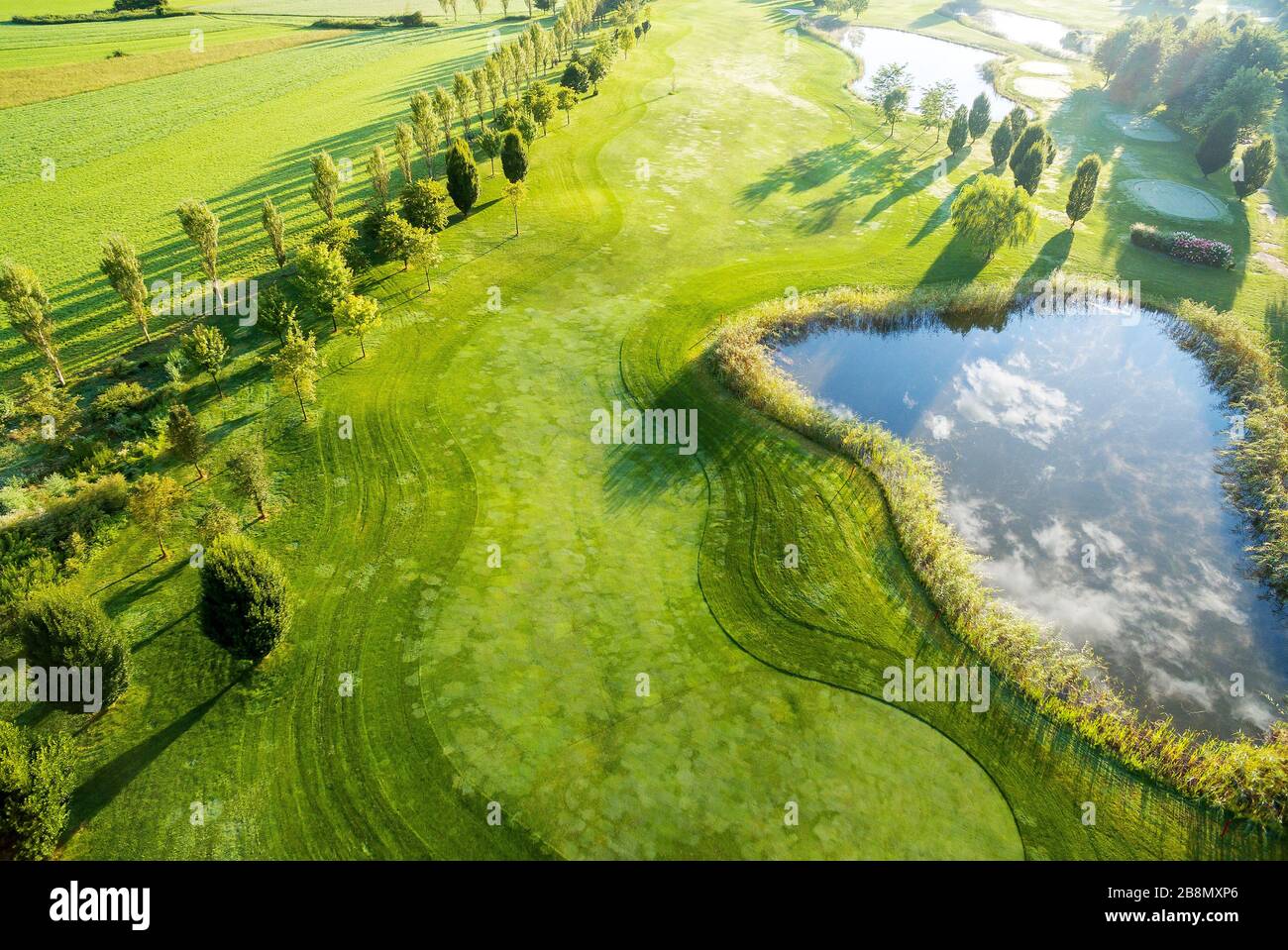 countryside - aerial view of golf club Stock Photo - Alamy