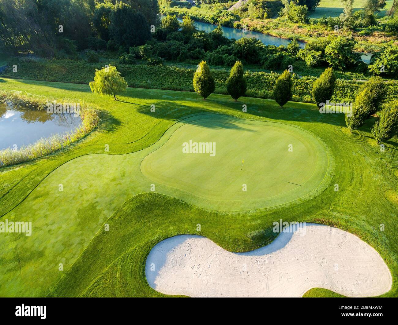countryside - aerial view of golf club Stock Photo - Alamy