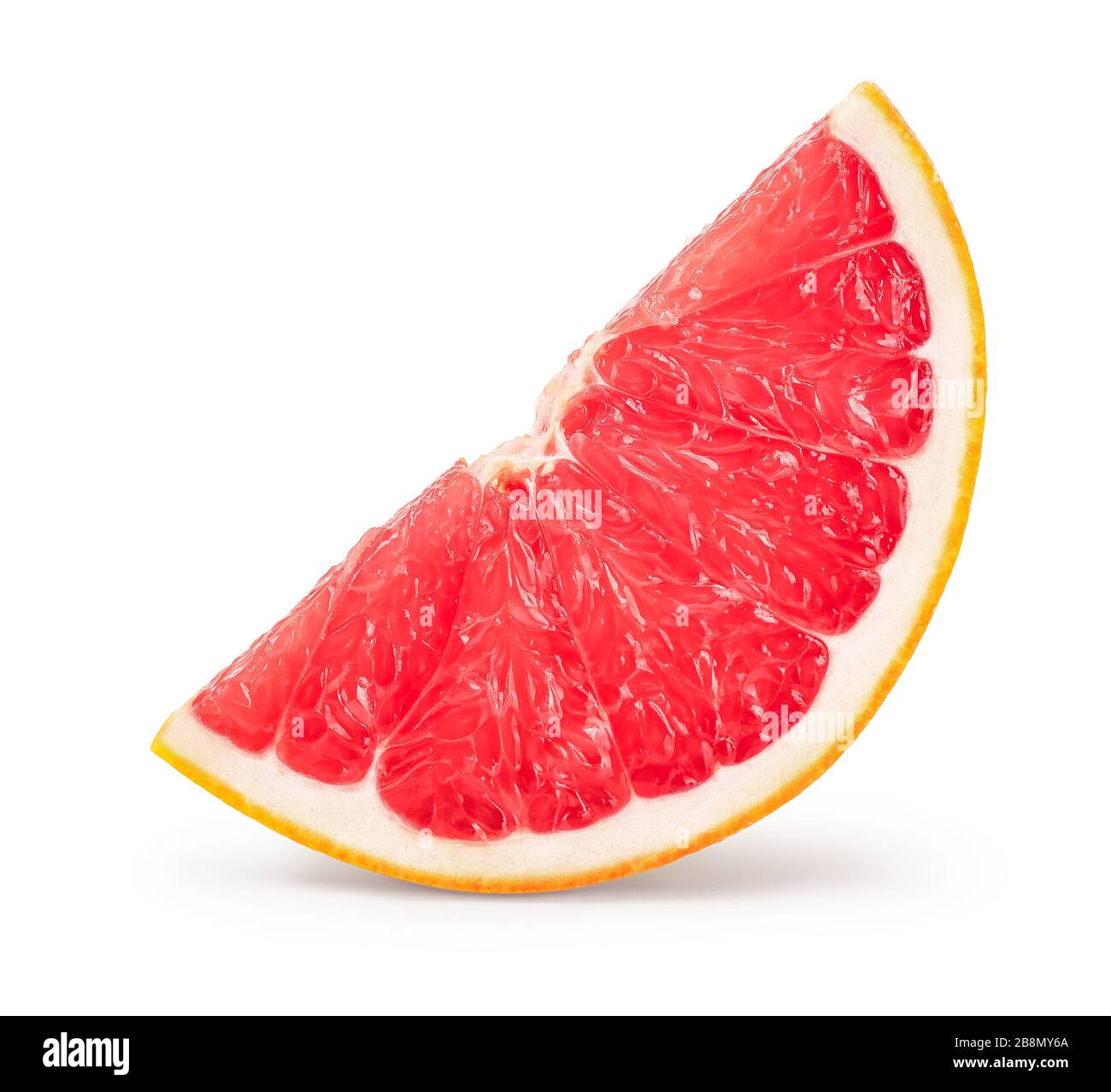 Grapefruit slice isolated on white background. With clipping path and ...