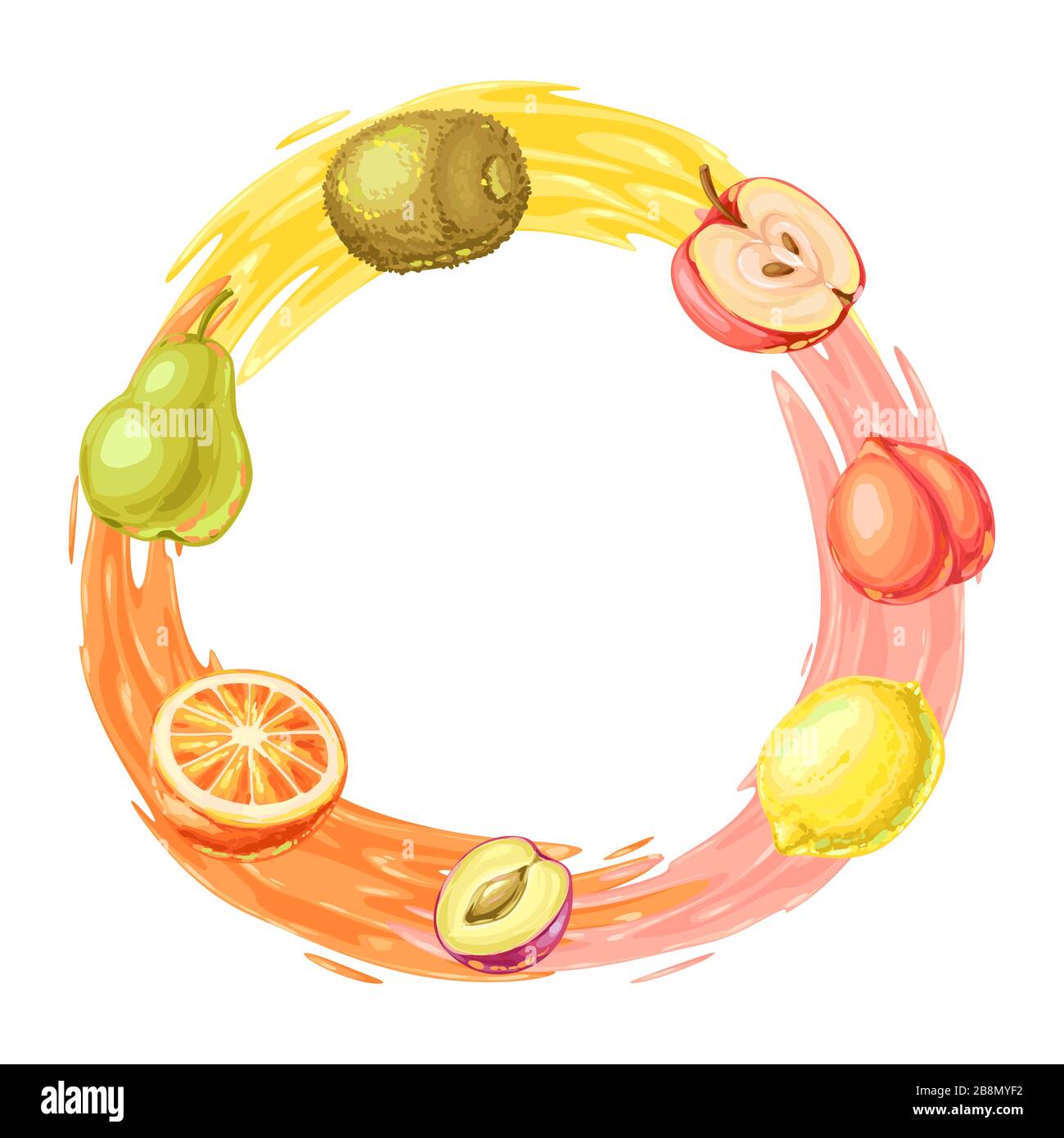 Frame with ripe fruits Stock Vector Image & Art - Alamy