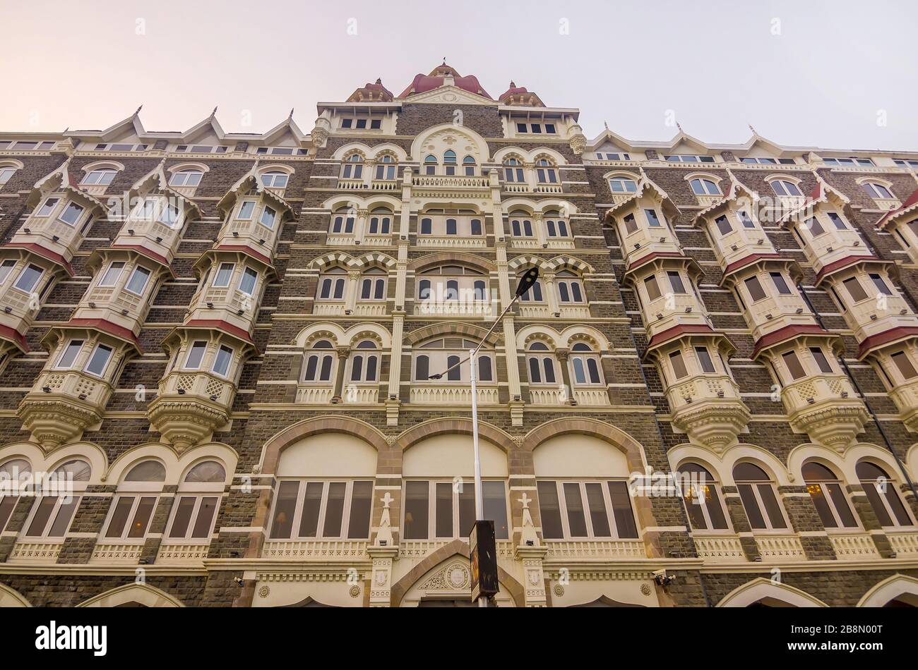 MUMBAI, INDIA – DEC. 8, 2019 : Front view of The Taj Mahal palace Hotel ...