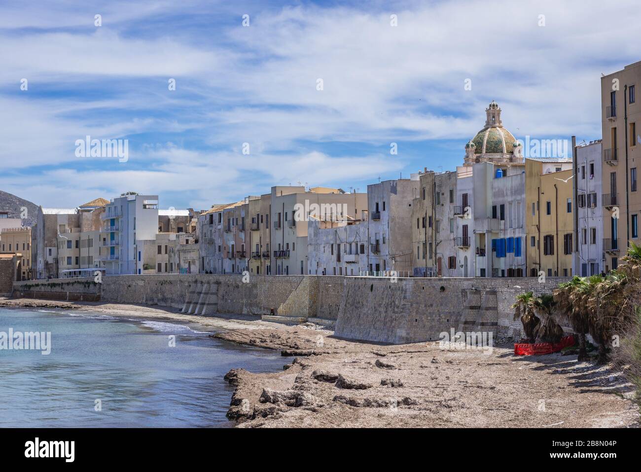 Houses over promenade of historic Mura di Tramontana - Tramontana Walls ...