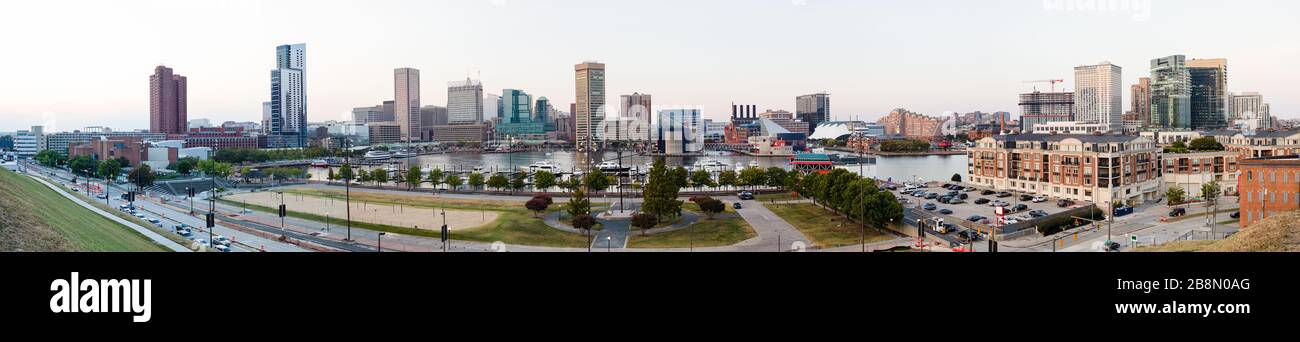 Baltimore in the state of Maryland, United States of America, view of ...