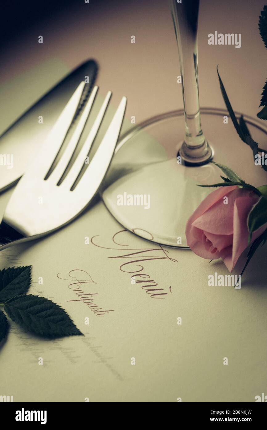 restaurant - menu card - (menu - appetizers Stock Photo - Alamy