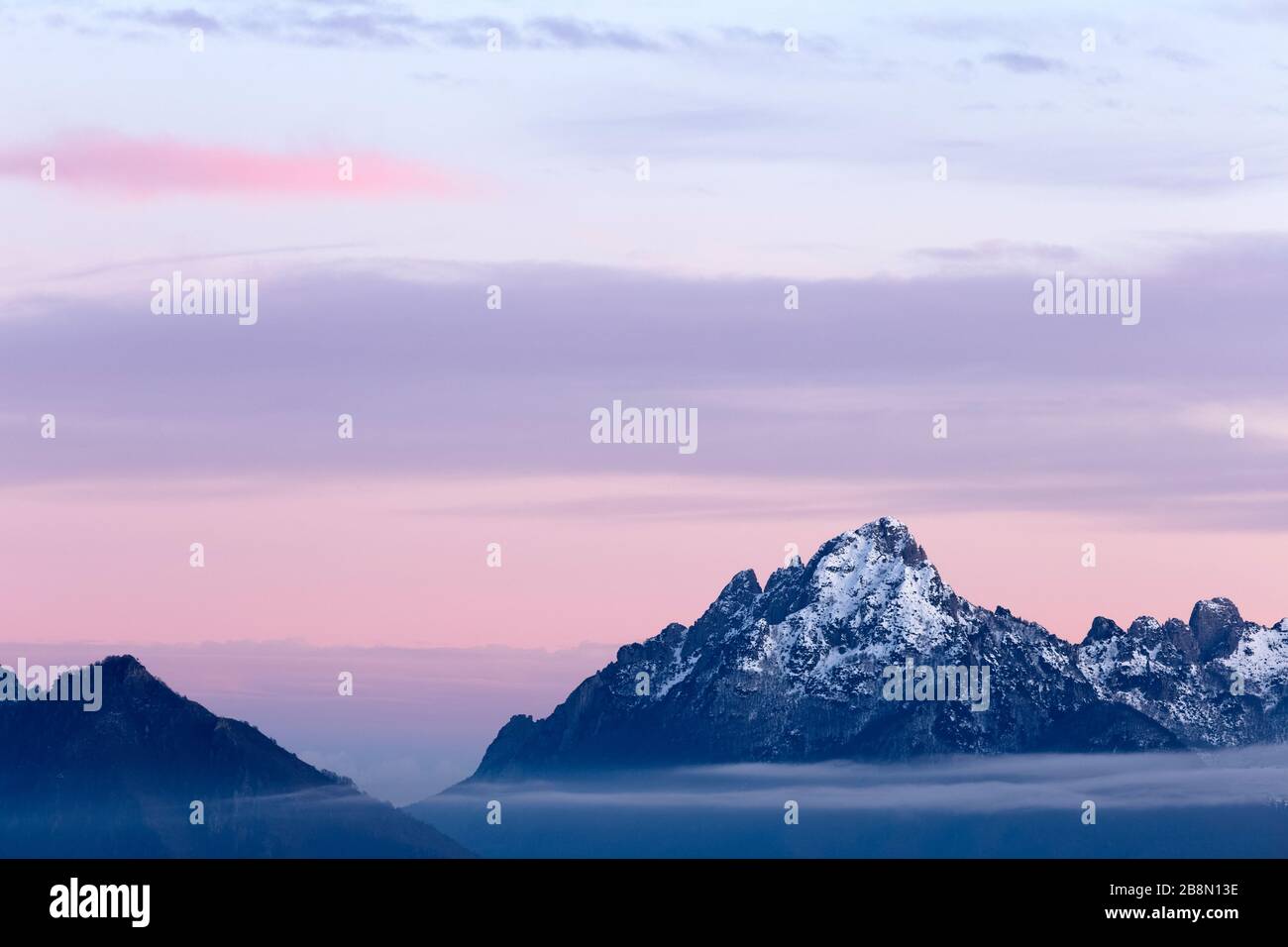 The Mount Cornetto is the highest peak in the Sengio Alto mountain ...