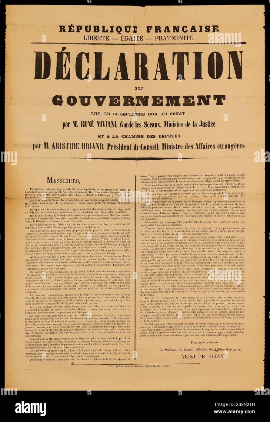 Déclaration du gouvernement hi-res stock photography and images - Alamy