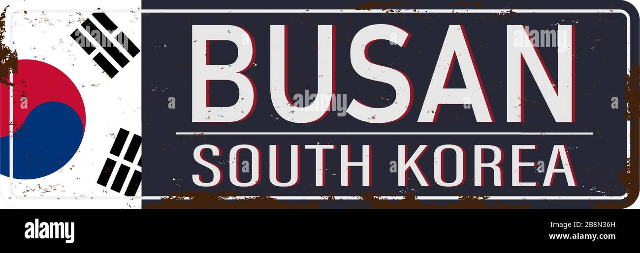 Busan road sign isolated on white background Stock Vector Image & Art ...