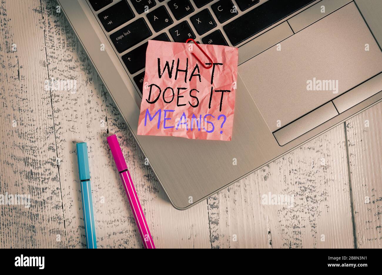Conceptual hand writing showing What Does It Means Question. Concept ...