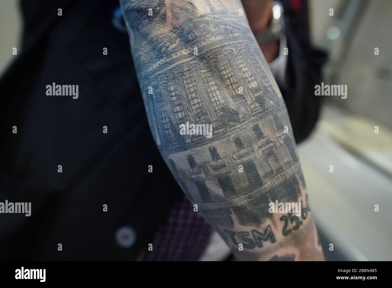 New York, NY, USA. 20th Mar, 2020. Trader Jonathan Mueller shows off ...