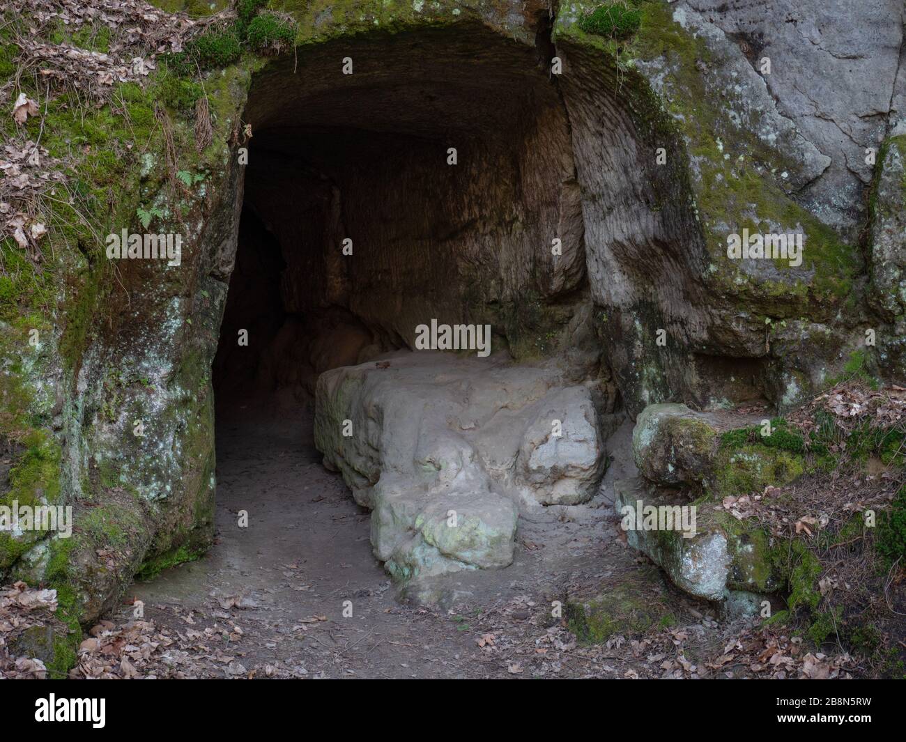 End of cave enter to underground caves and catacomb. The journey ...