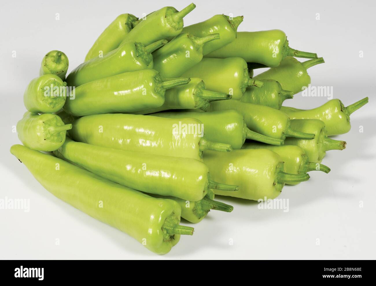 Green Pepper, Carliston isolated on white background Stock Photo - Alamy