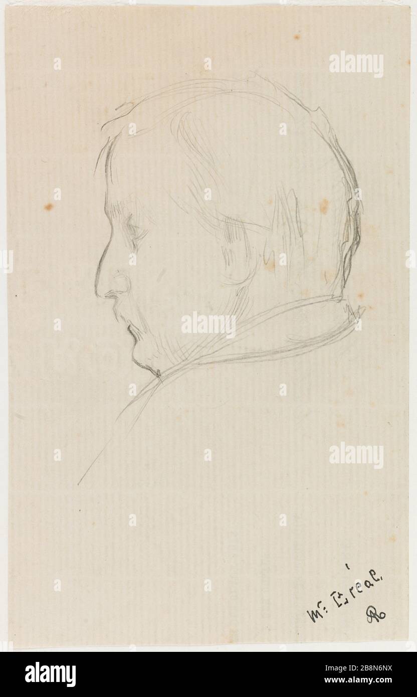 Portrait of M. Breal Ary Ernest Renan (1858-1900). Portrait de Monsieur ...