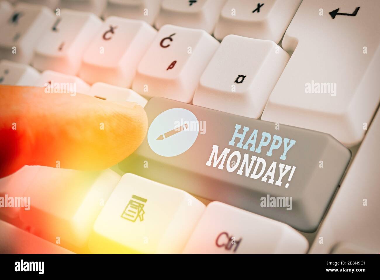 Conceptual hand writing showing Happy Monday. Concept meaning telling ...