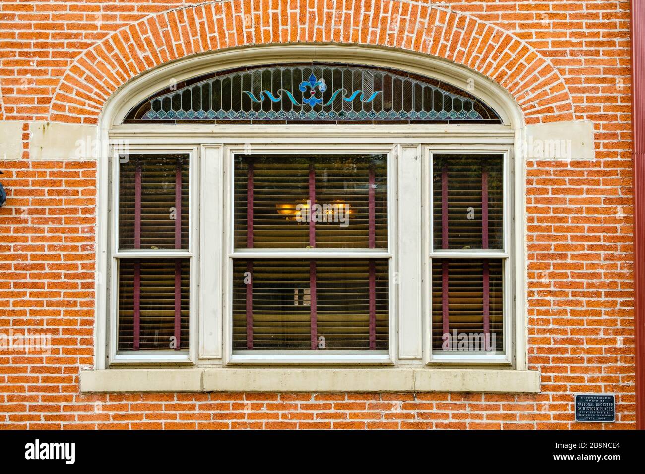 Ornate arched window, 324 Penn Street, Huntingdon, PA Stock Photo - Alamy