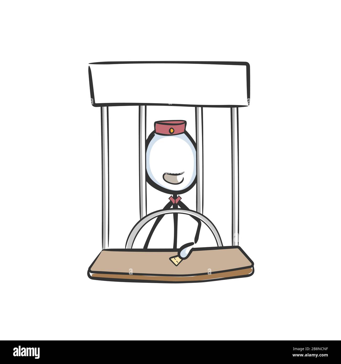 Cartoon Ticket Window