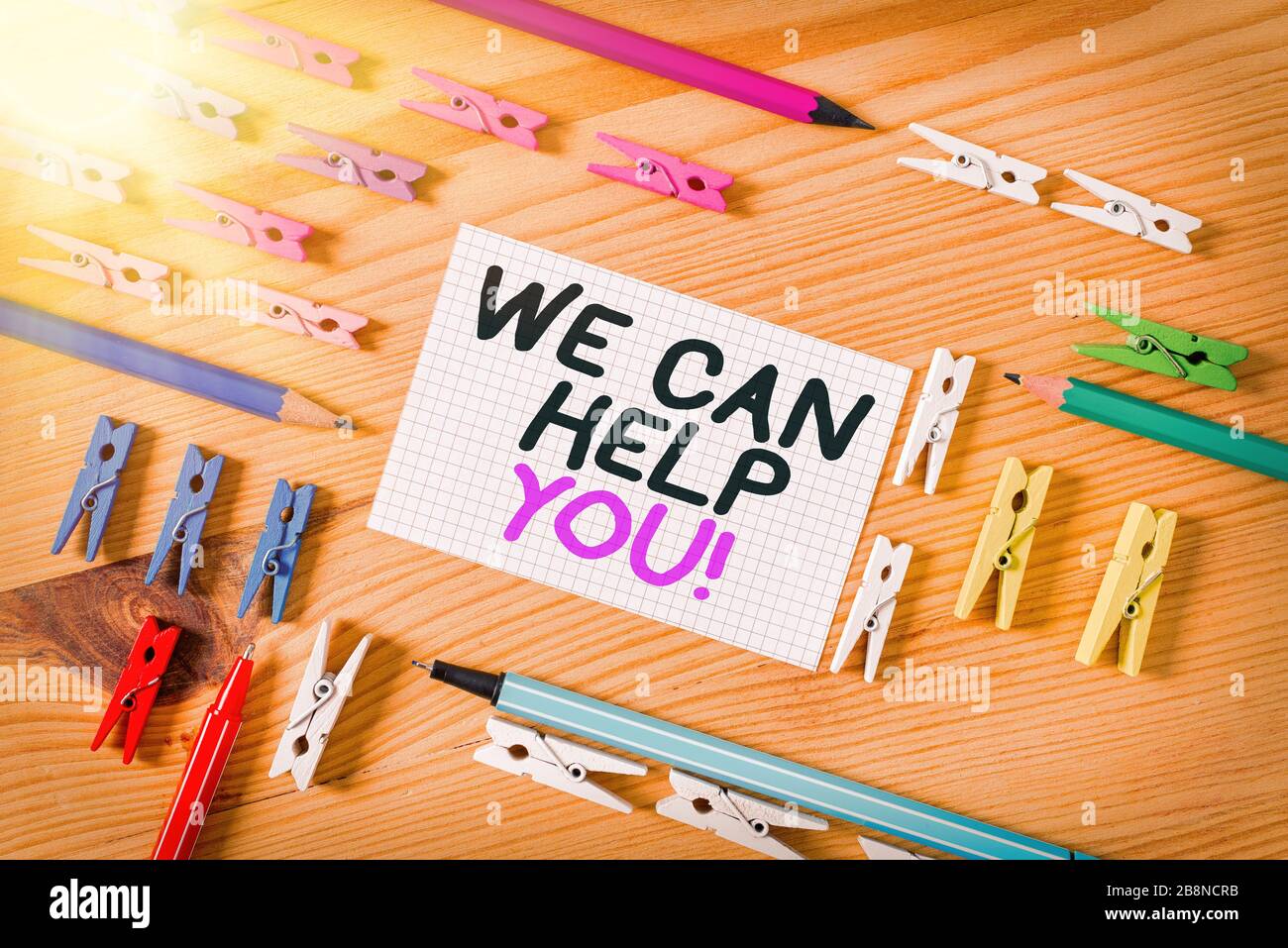 Conceptual hand writing showing We Can Help You. Concept meaning ...