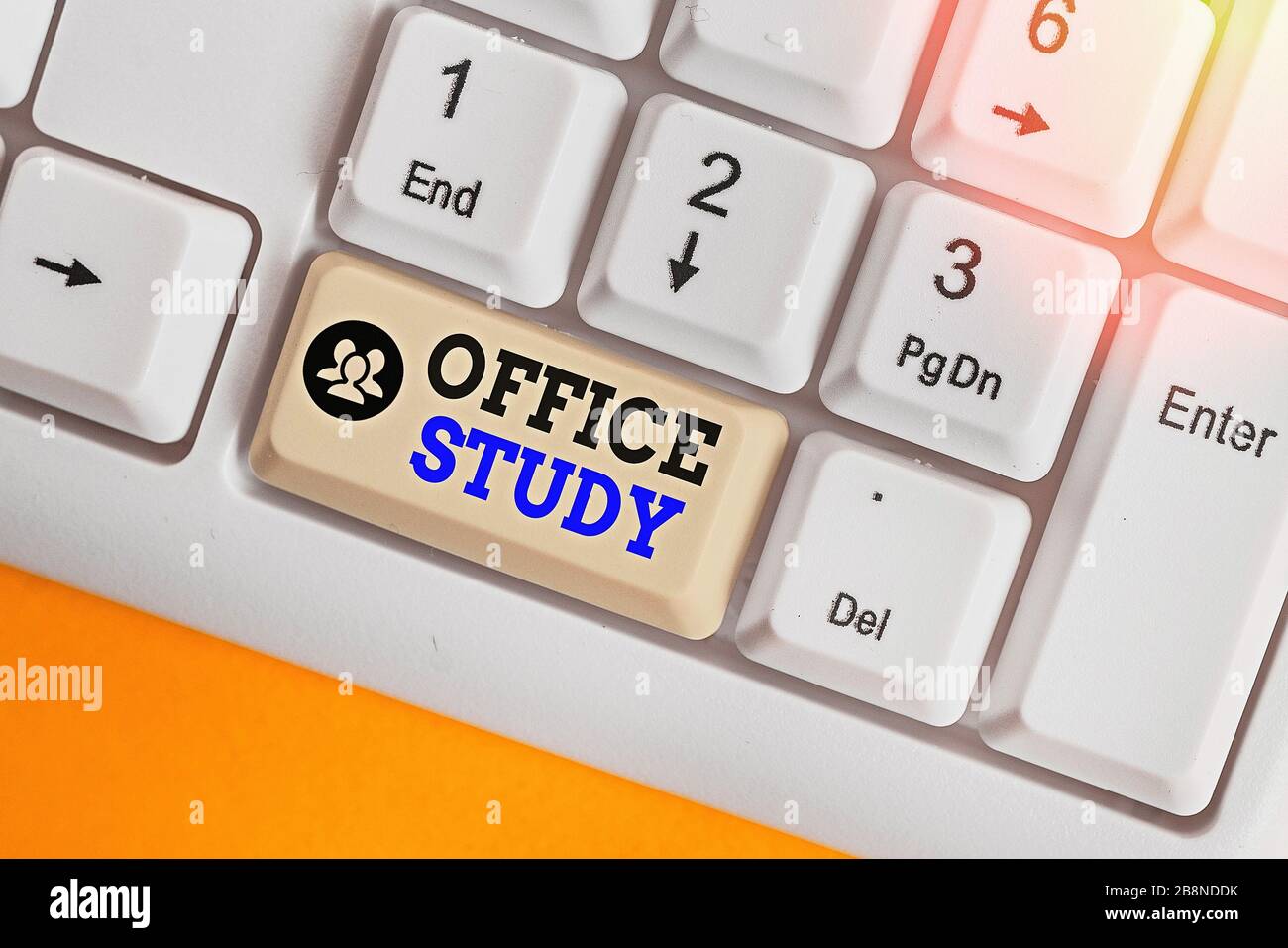 Writing note showing Office Study. Business concept for any location or ...