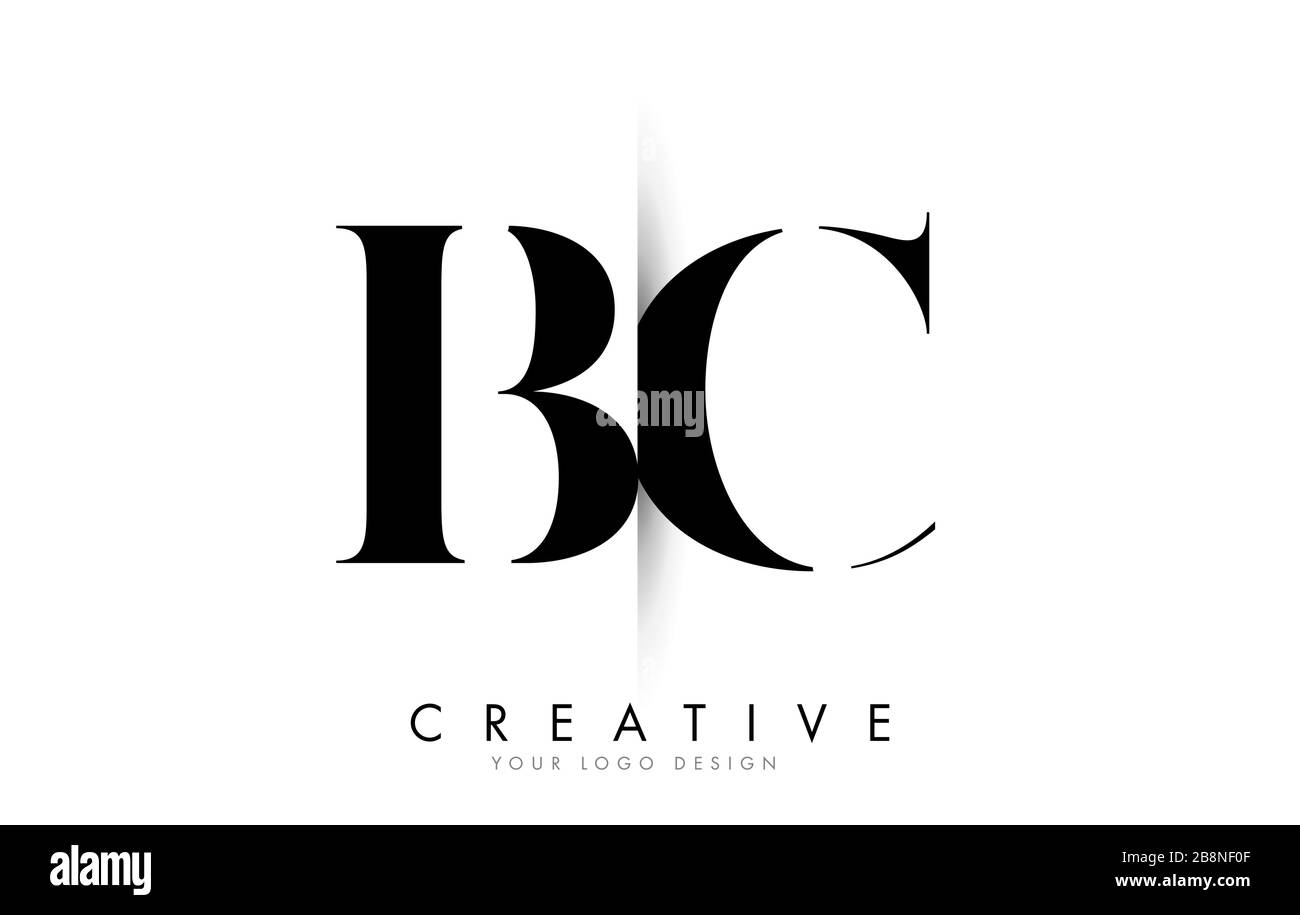 BC B C Letter Logo Design with Creative Shadow Cut Vector Illustration ...