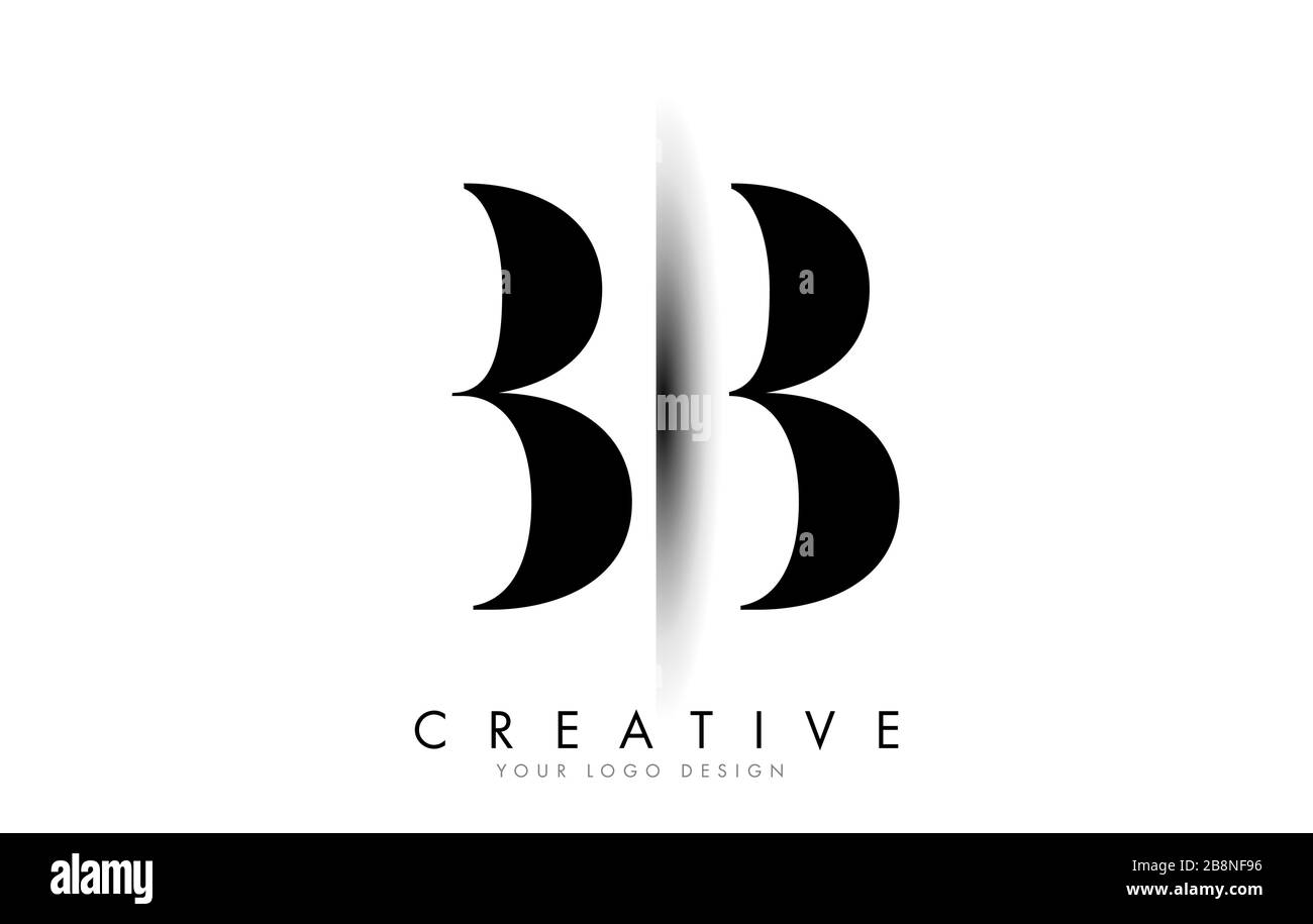BB B Letter Logo Design with Creative Shadow Cut Vector Illustration ...